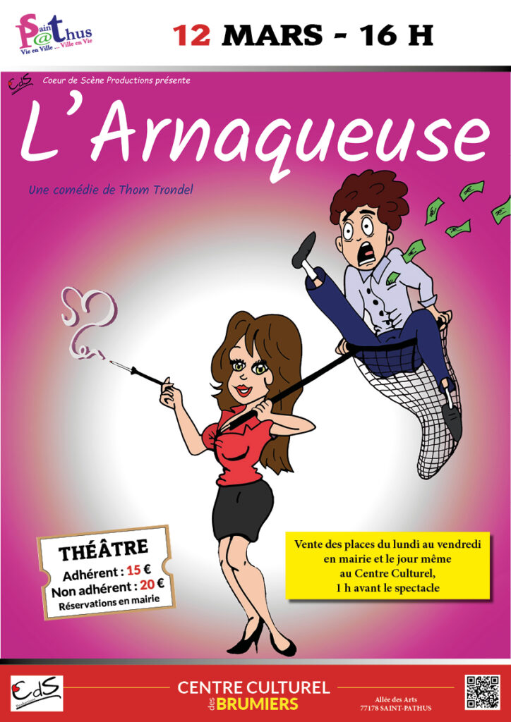 Pièce de théâtre : L'arnaqueuse - Site officiel de Saint-Pathus